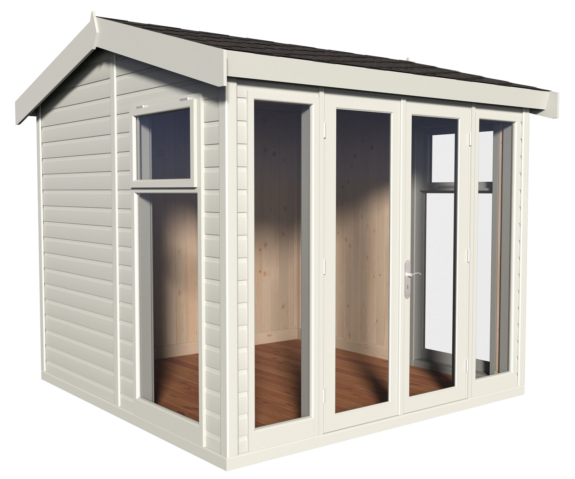 Malvern Pavilion Garden Room 14ft x 8ft in Olive Grey | The Greenhouse ...